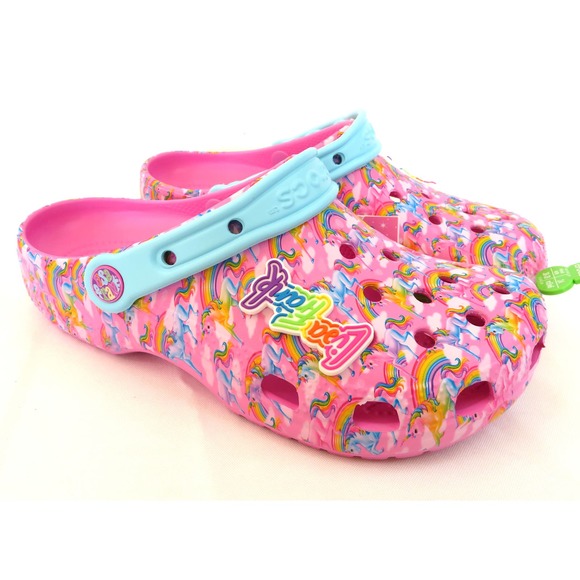 CROCS | Shoes | New Crocs Lisa Frank Rainbow Taffy Pink Clogs Unisex W8 ...